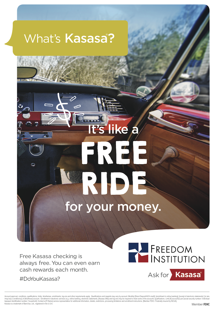 Ask For Kasasa, Free Checking-Bus Shelter Poster- AFK-FC-BSP | Kasasa ...
